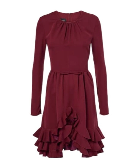 Giambattista Valli Ruffled Crêpe Minidress - Red