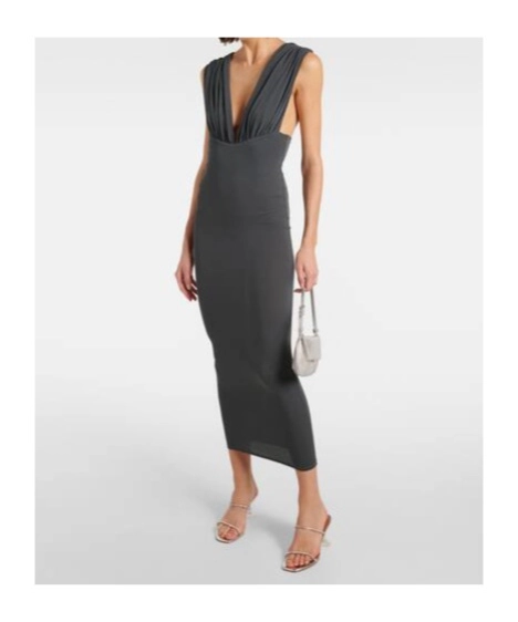 Alex Perry Ruched Crêpe Jersey Midi Dress
