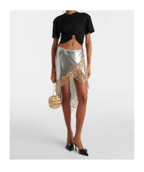 Rabanne Chainmail Asymmetric Midi Skirt