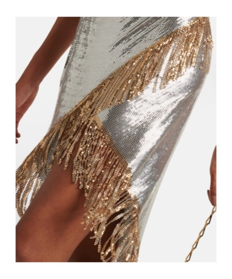 Rabanne Chainmail Asymmetric Midi Skirt
