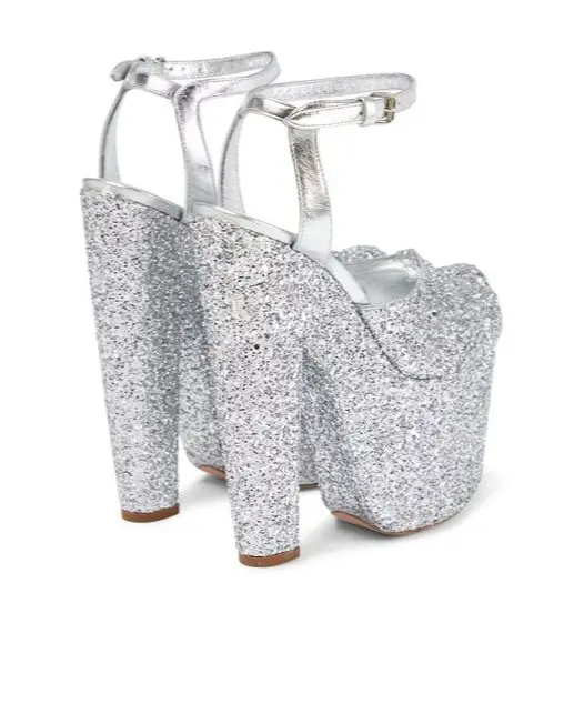 Giambattista Valli Glitter Platform Sandals