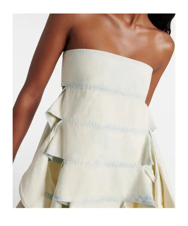 Y/project Bug Off-shoulder Denim Top
