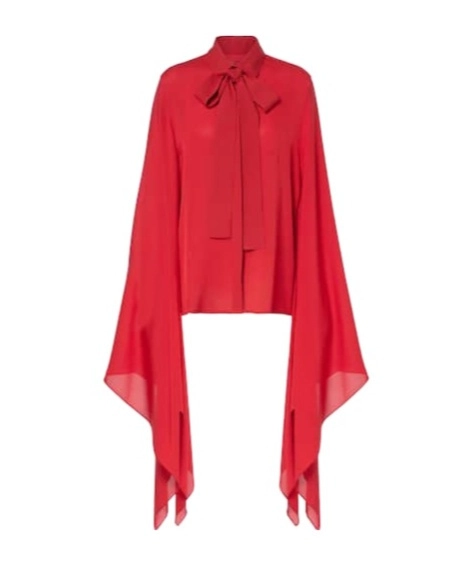 Elie Saab Tie-neck Silk Blouse