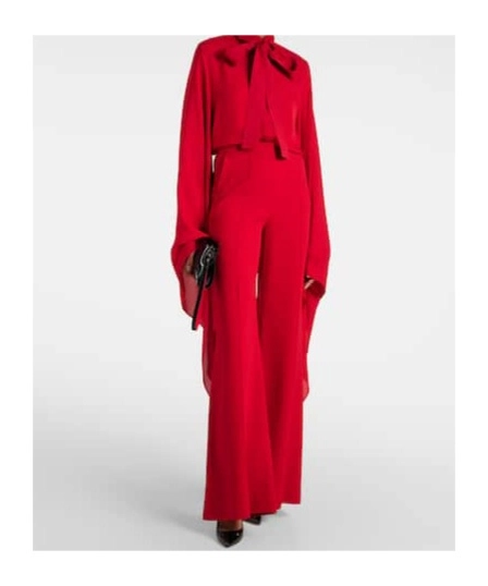 Elie Saab Tie-neck Silk Blouse
