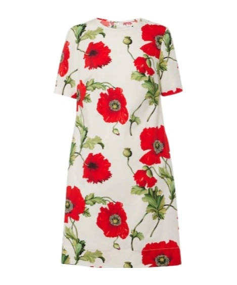 Oscar De La Renta Floral Cotton-blend Minidress - White