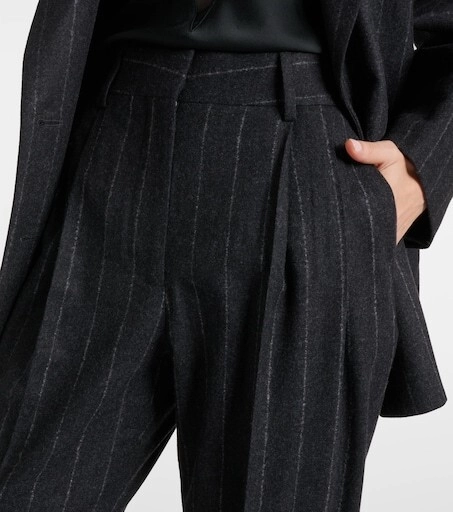 BLAZÉ MILANO Pinstripe Wool Straight Pants