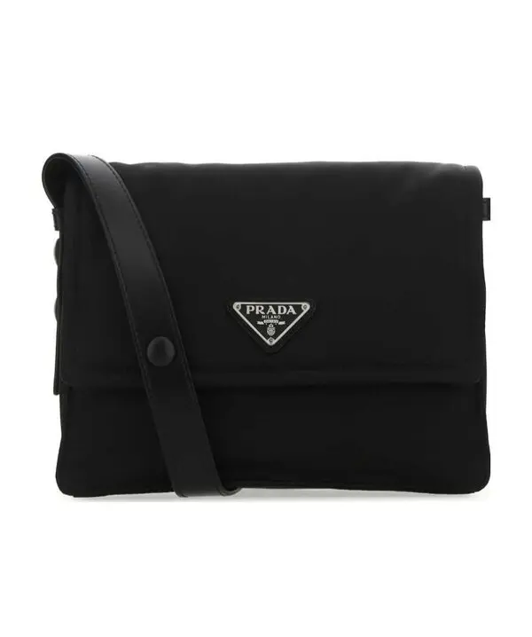 Prada Cini Small Re-nylon Recycled Nylon Messenger Bag - Black