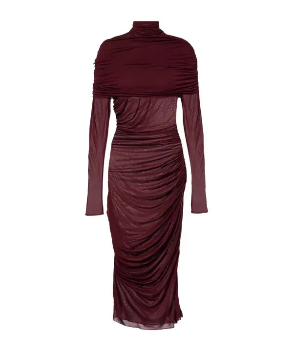 MUGLER Perspective Pleated Dress