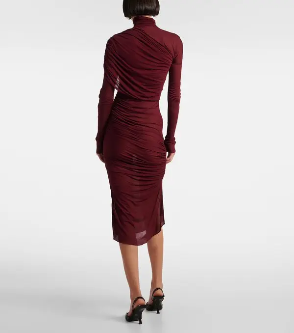 MUGLER Perspective Pleated Dress