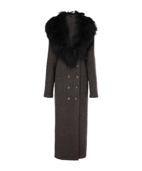 Magda Butrym Shearling-trimmed Cashmere Coat