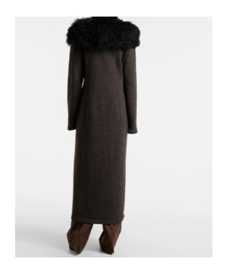 Magda Butrym Shearling-trimmed Cashmere Coat