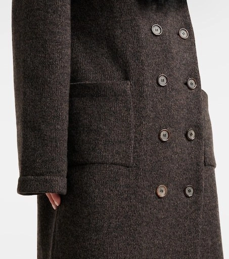Magda Butrym Shearling-trimmed Cashmere Coat