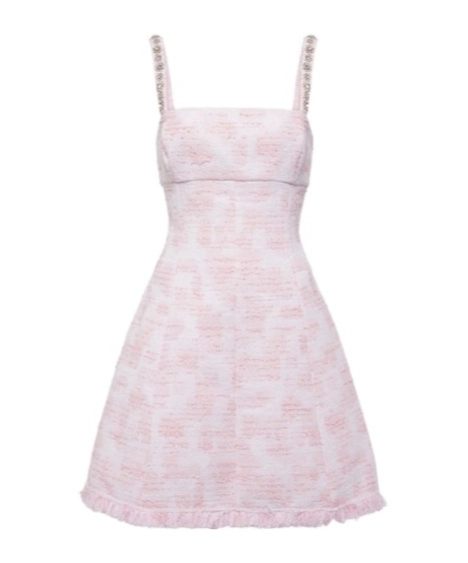 Oscar De La Renta Crystal-embellished Tweed Mini Dress - Purple