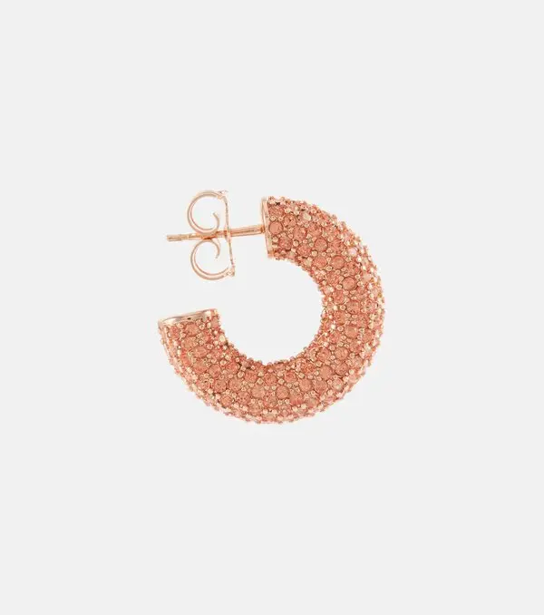 Amina Muaddi Cameron Embellished Hoop Earrings
