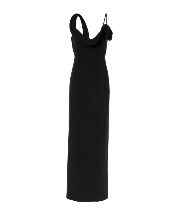 Magda Butrym Floral-appliqué Wool-blend Gown