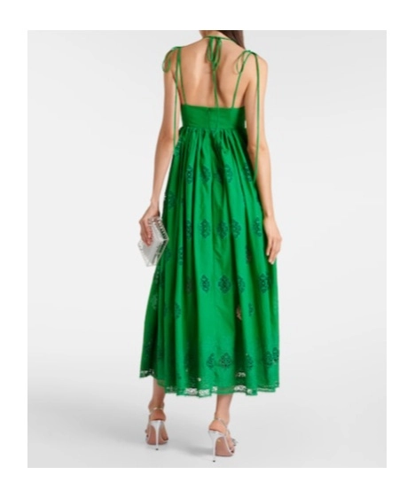 Erdem Embroidered Cotton-blend Midi Dress