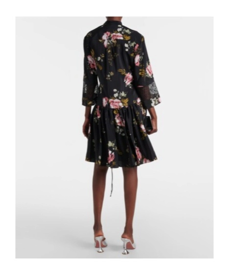 Erdem Floral Silk Crêpe De Chine Minidress