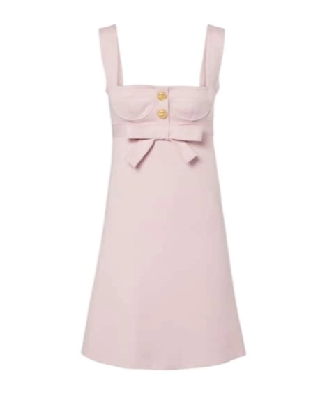 Giambattista Valli Bow Detail Crêpe Mini Dress - Pink