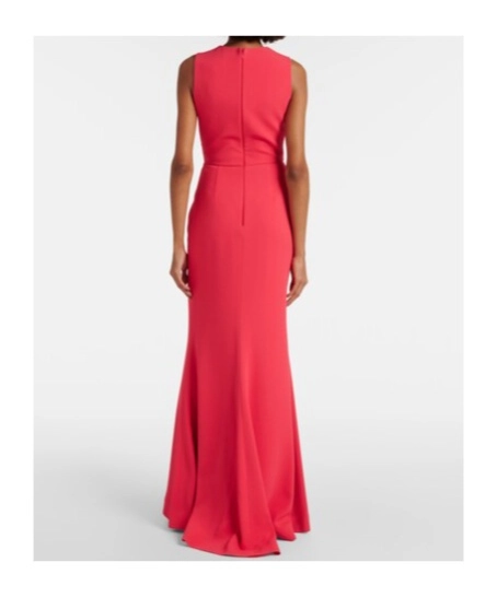 Elie Saab Gathered Embellished Cady Gown