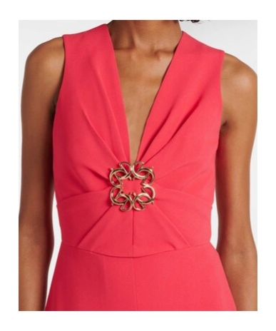 Elie Saab Gathered Embellished Cady Gown