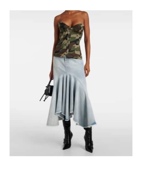 Vetements Godet Denim Midi Skirt
