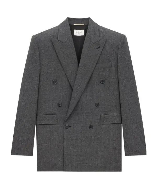 Saint Laurent Jacket In Wool Chin
