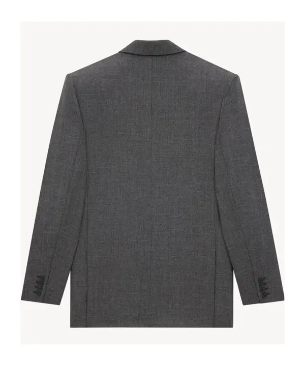 Saint Laurent Jacket In Wool Chin