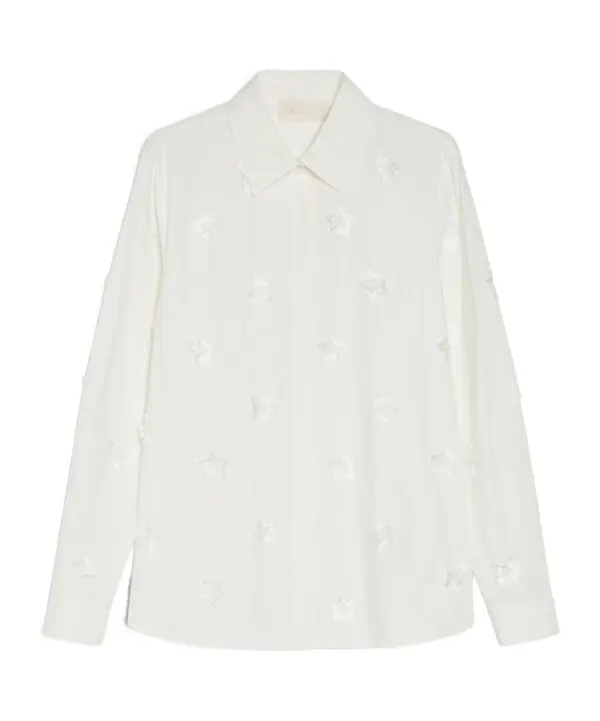 IBLUES Embroidered Cotton Poplin Shirt