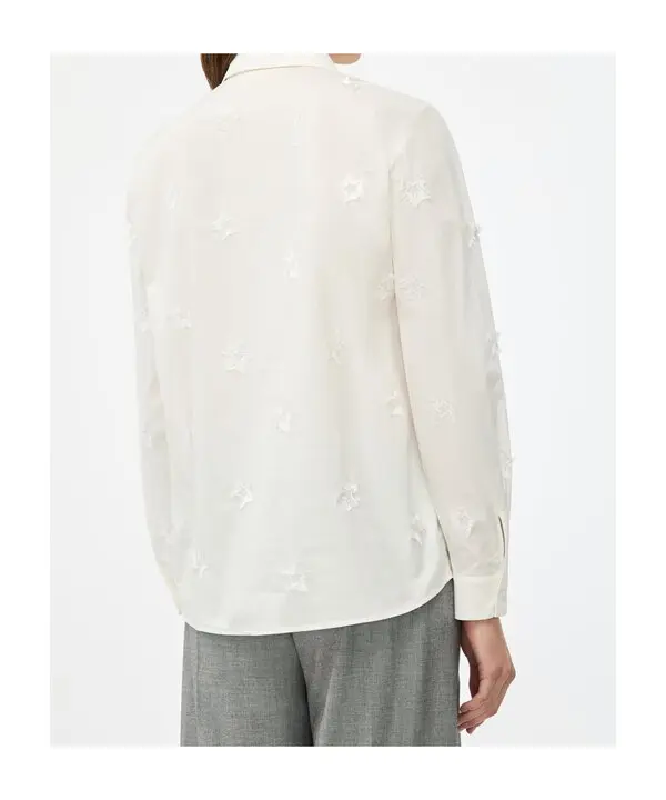 IBLUES Embroidered Cotton Poplin Shirt