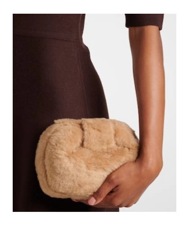 Gabriela Hearst Soft Demi Faux Shearling Clutch