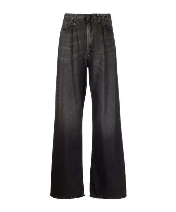 R13 Wide-leg Pleated Jeans