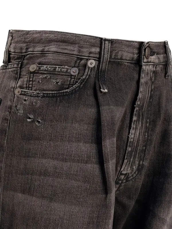 R13 Wide-leg Pleated Jeans