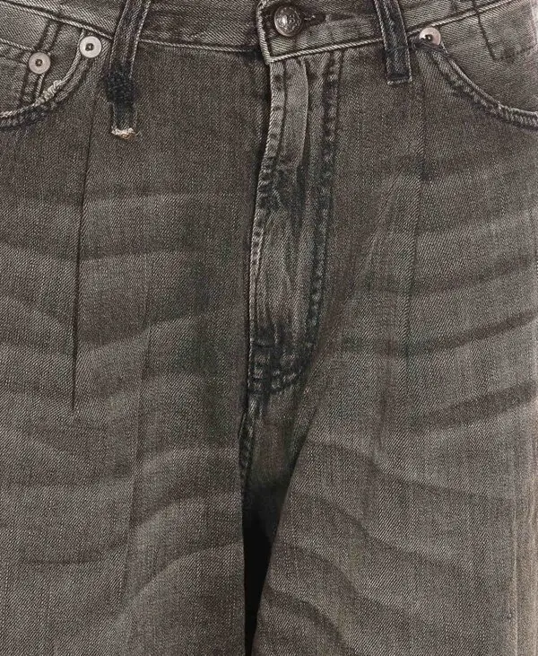 R13 Wide-leg Pleated Jeans