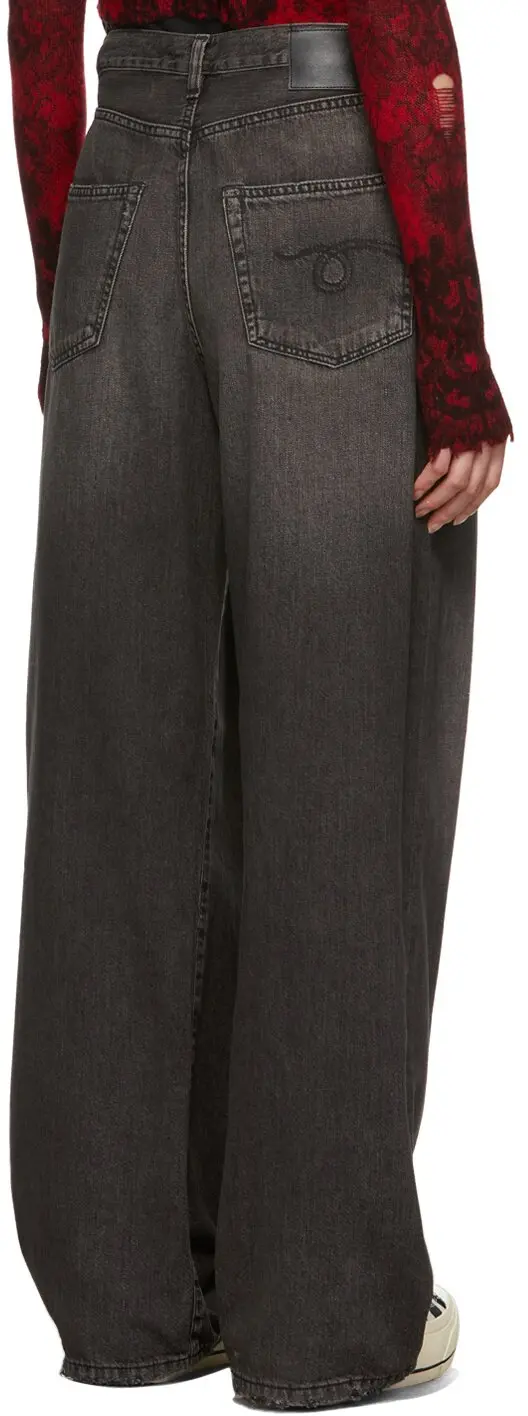 R13 Wide-leg Pleated Jeans