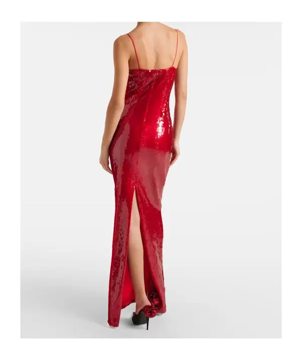 Magda Butrym Floral-applique Sequined Gown