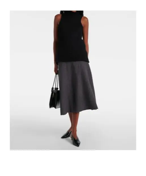 JIL SANDER Wool Midi Skirt