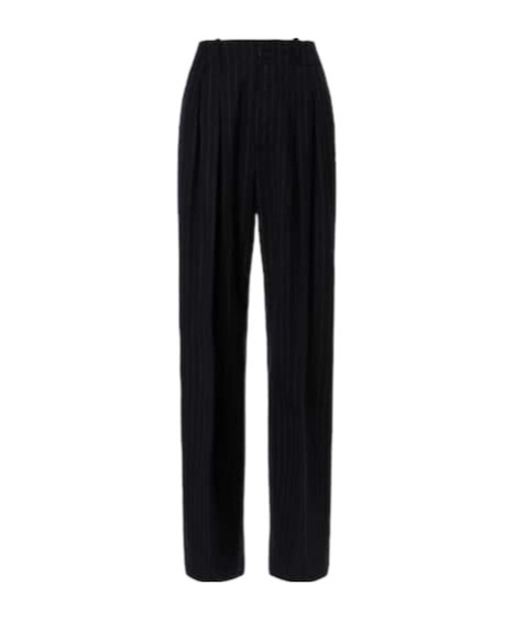 Plan C Pinstripe Wool-blend Wide-leg Pants