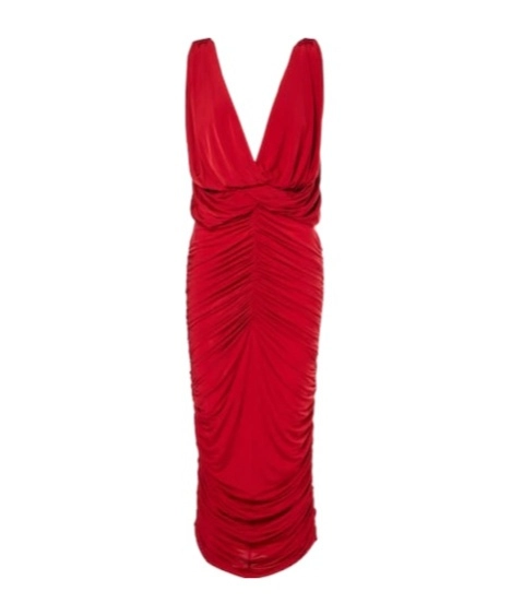 Magda Butrym Ruched Draped Midi Dress