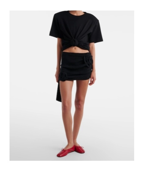 Magda Butrym Floral Crepe Mini Skirt