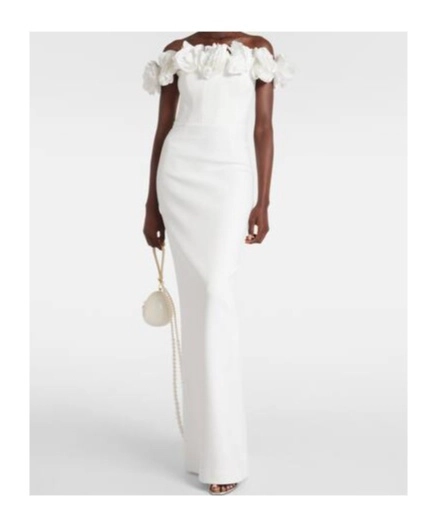 Rebecca Vallance Off-the-shoulder Gown With Back Slit