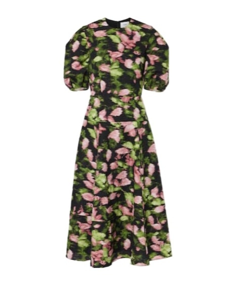 Erdem Floral Matelassé Midi Dress