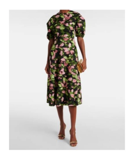Erdem Floral Matelassé Midi Dress