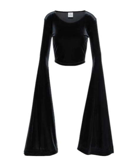 Vetements Velvet Crop Top