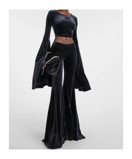 Vetements Velvet Crop Top