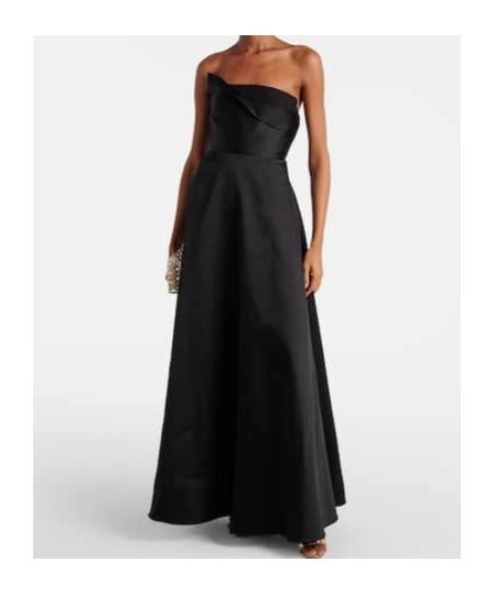 Roland Mouret Strapless Taffeta Gown