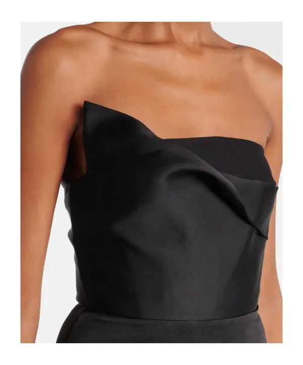 Roland Mouret Strapless Taffeta Gown