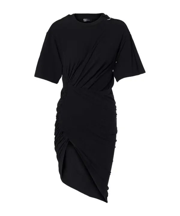 MUGLER Draped Plain Knit Dress