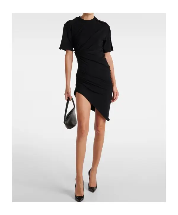 MUGLER Draped Plain Knit Dress