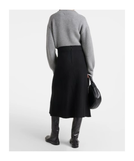 JIL SANDER Wool Midi Skirt