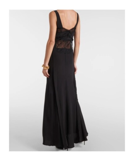Victoria Beckham Lace-trimmed Silk Midi Dress
